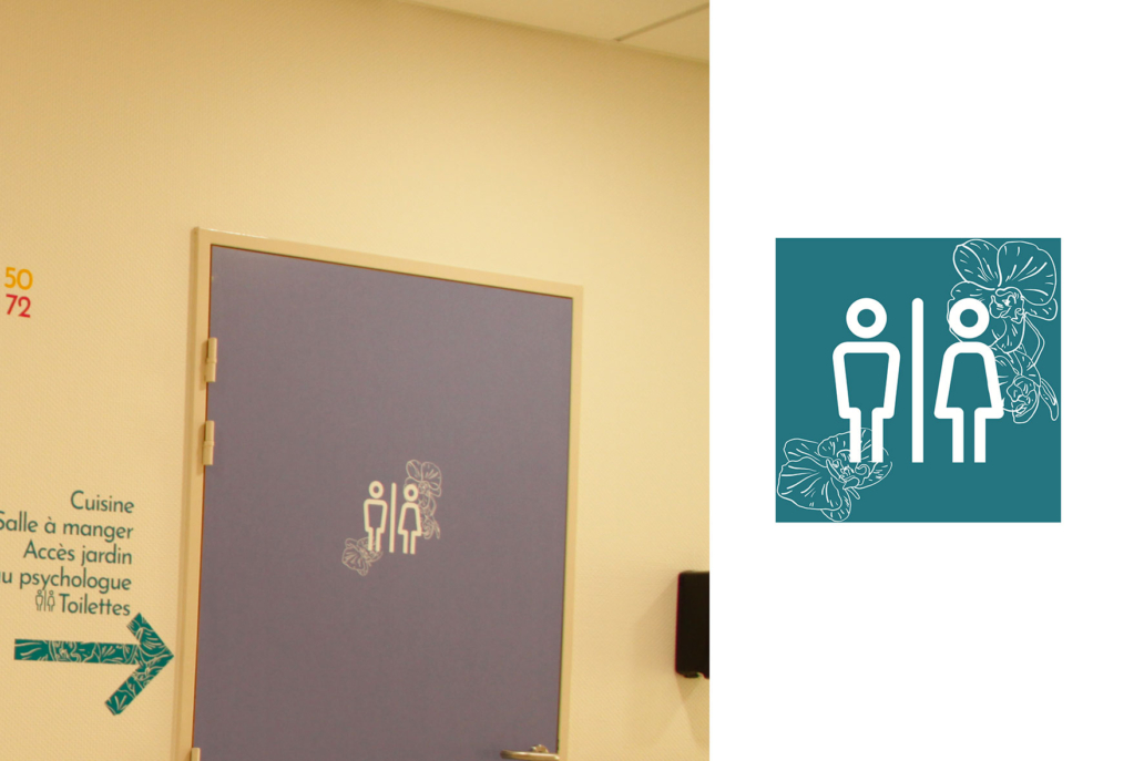 Signalétique décorative, murale pour l'Ehpad des orchidées ...